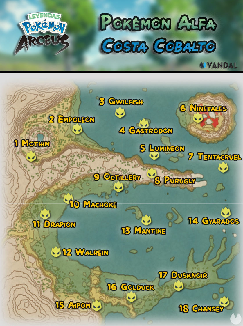 Pokémon Alfa en Leyendas Pokémon Arceus: Dónde aparecen y cómo capturarlos