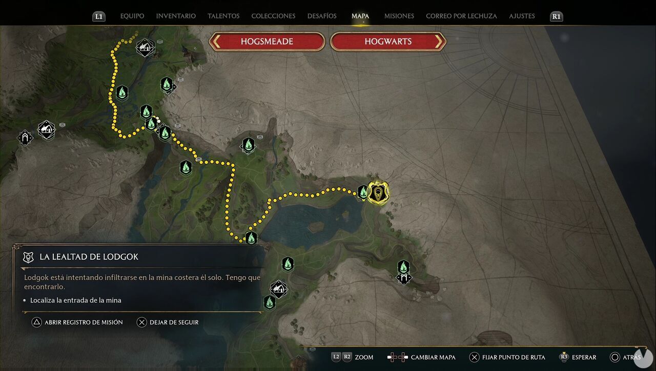 La lealtad de Lodgok al 100% en Hogwarts Legacy