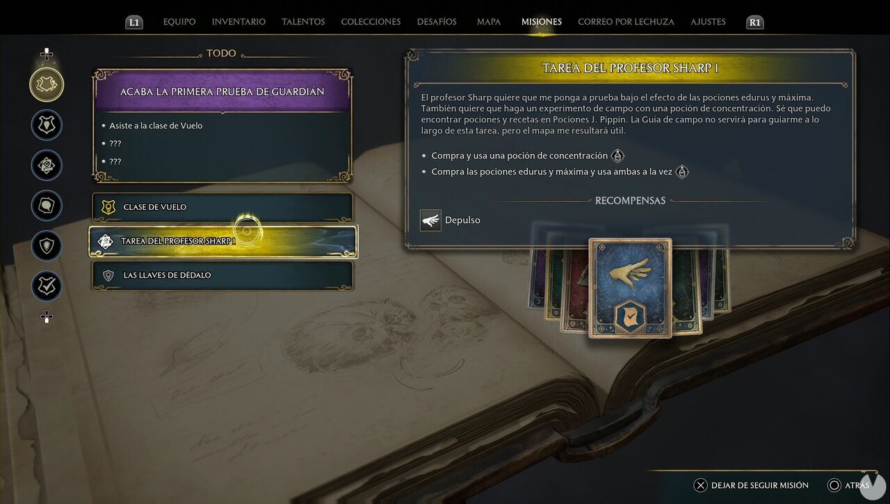 Clase de vuelo al 100% en Hogwarts Legacy