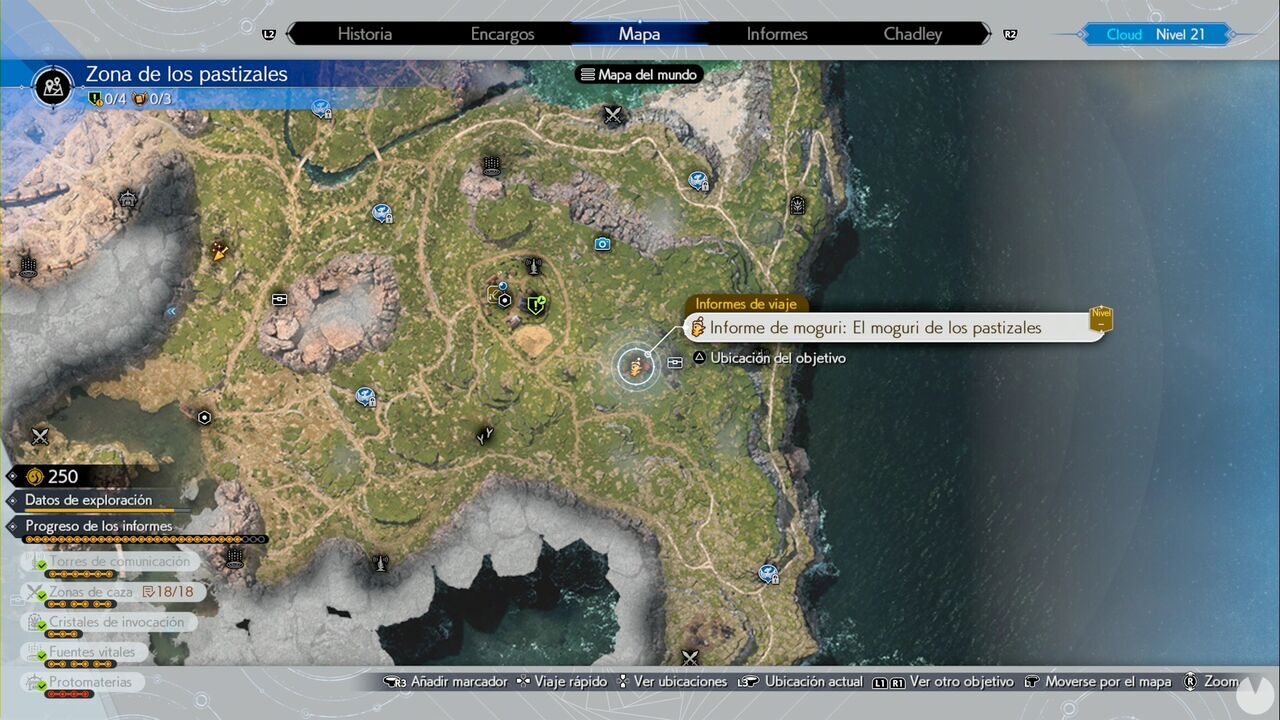 Todos los informes de moguri en Final Fantasy VII Rebirth y localización