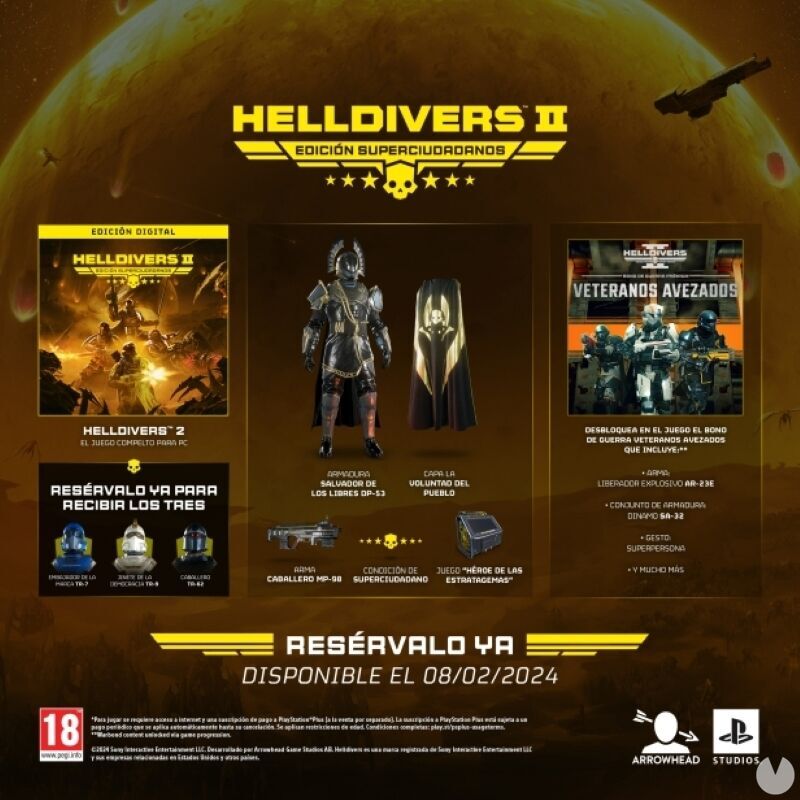 Ediciones de Helldivers 2: Precios y contenidos de lo que incluye cada ...