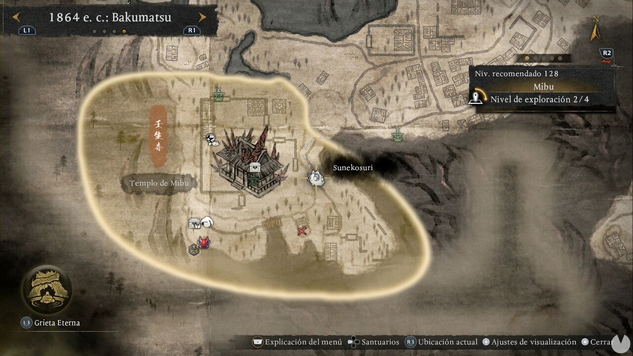Todos los sunekosuri en Nioh 3 y localización