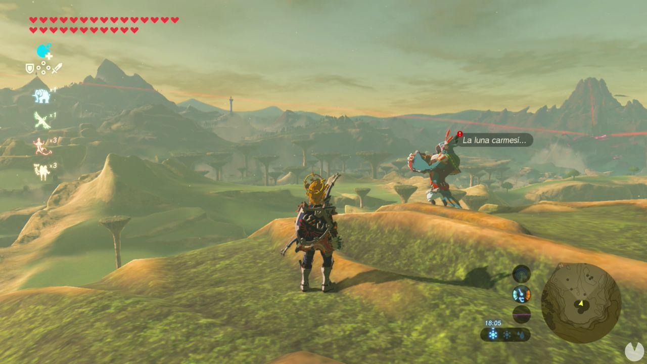 Bajo la luna carmesí y Santuario de Midraoh en Zelda: BotW