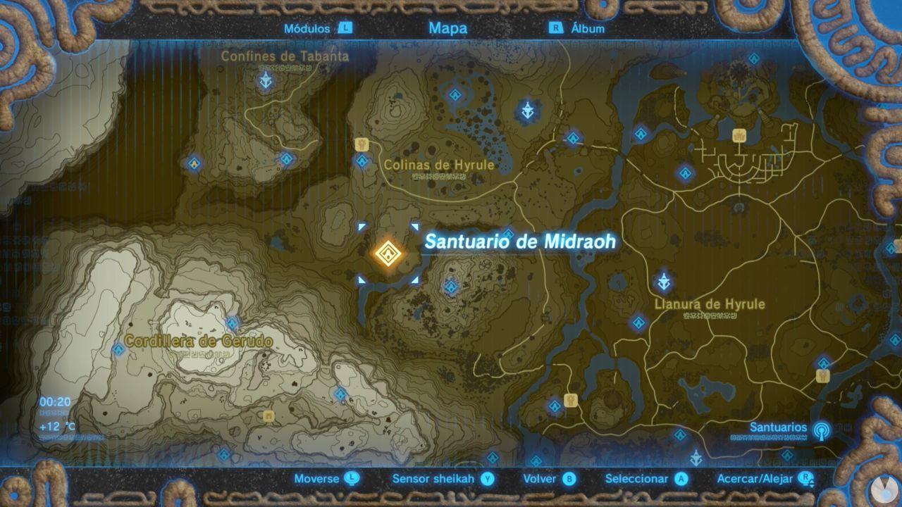 Bajo la luna carmesí y Santuario de Midraoh en Zelda: BotW