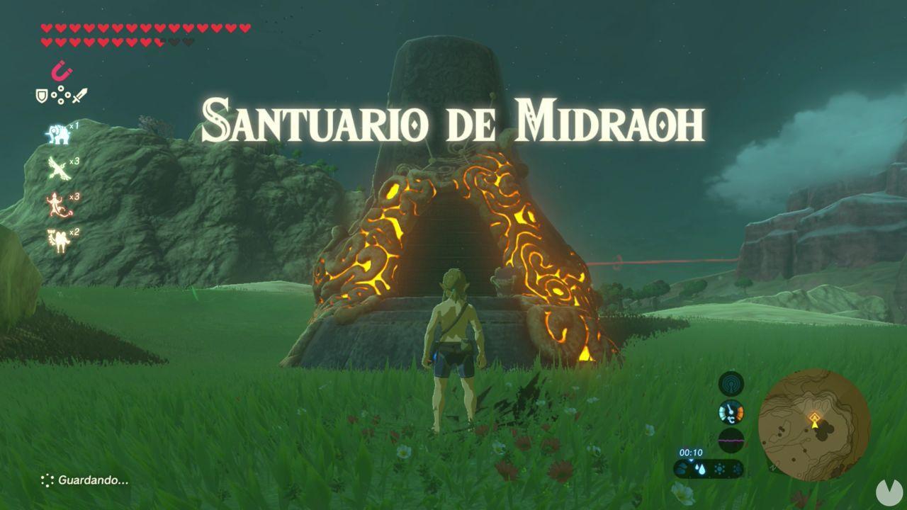 Bajo la luna carmesí y Santuario de Midraoh en Zelda: BotW