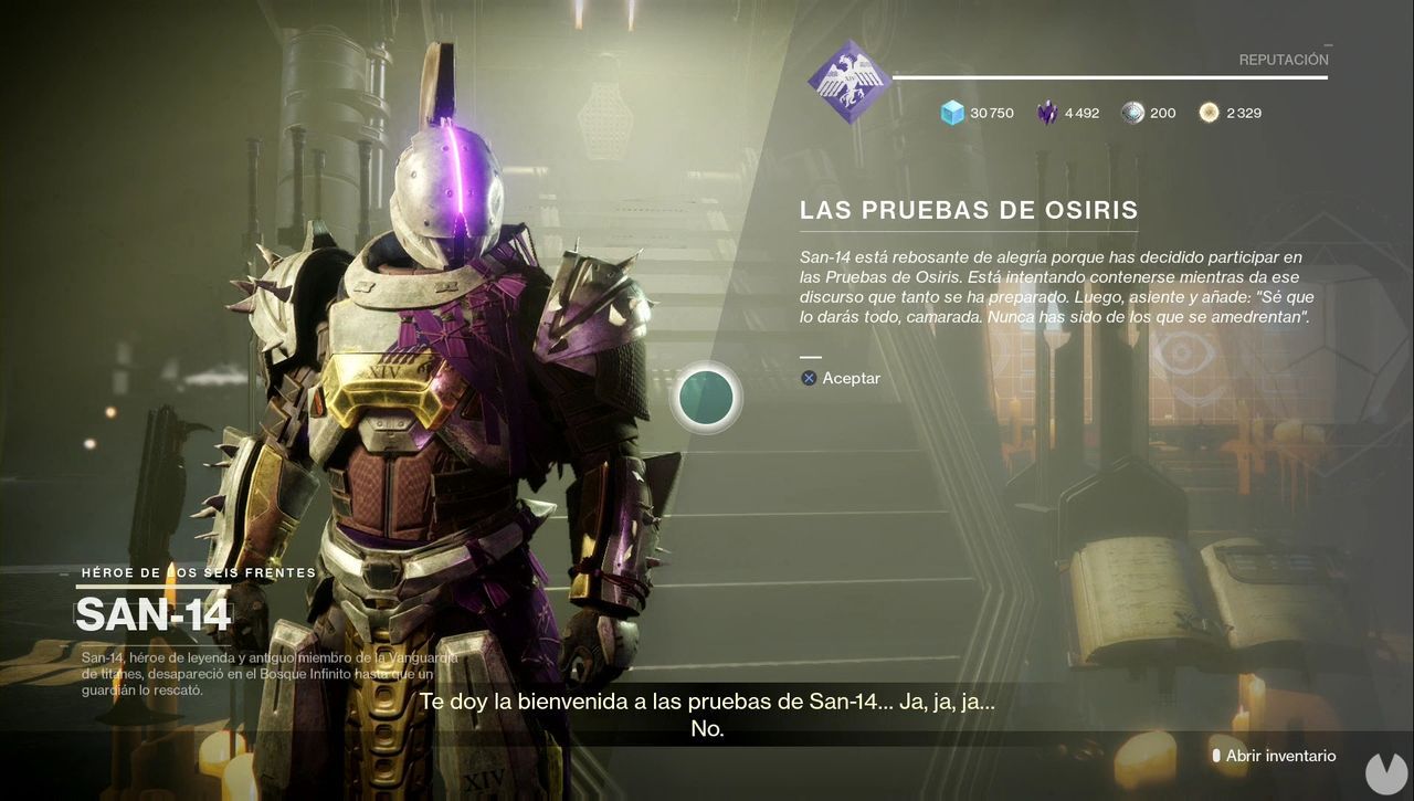 Las Pruebas de Osiris en Destiny 2: qué son y recompensas