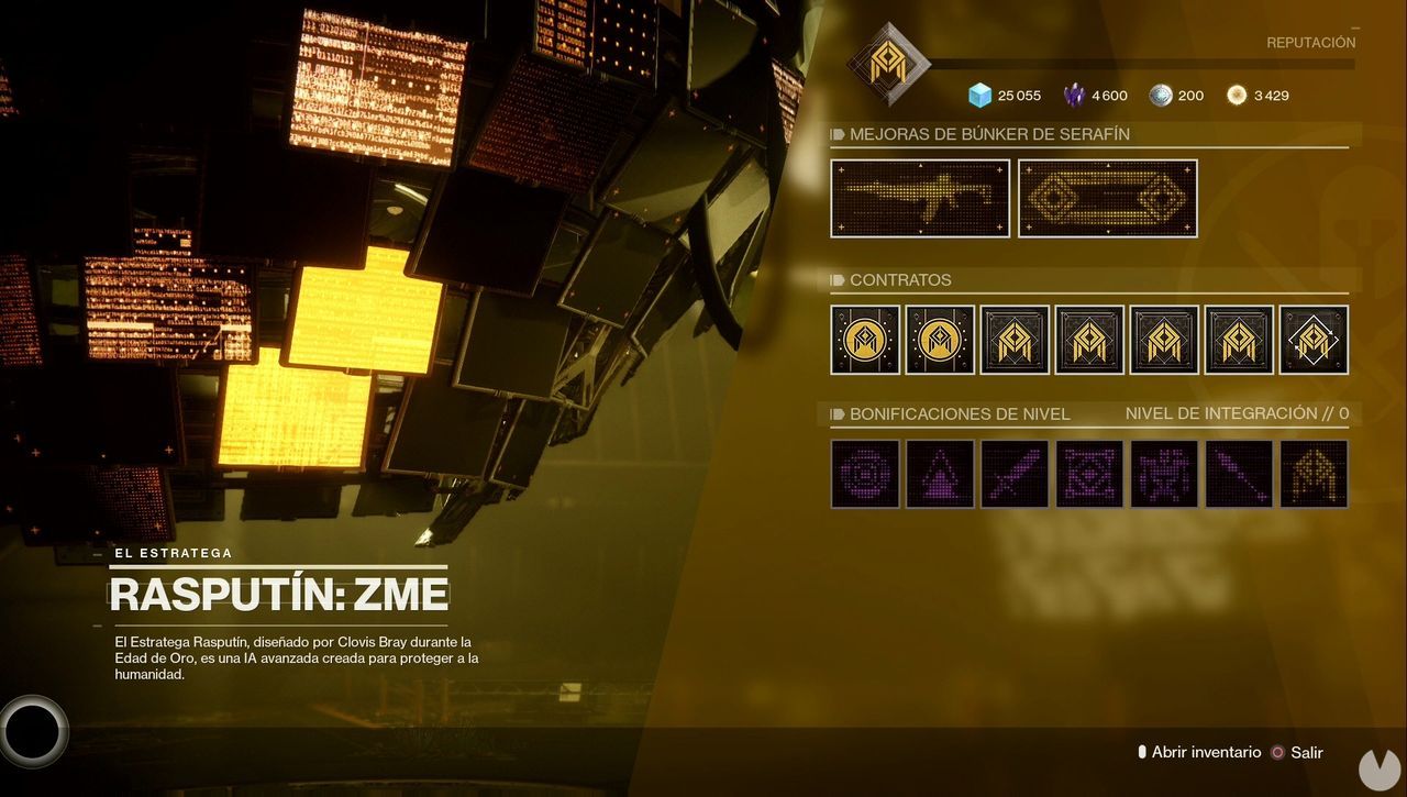 Búnker de Rasputín en Destiny 2: mejoras y recompensas