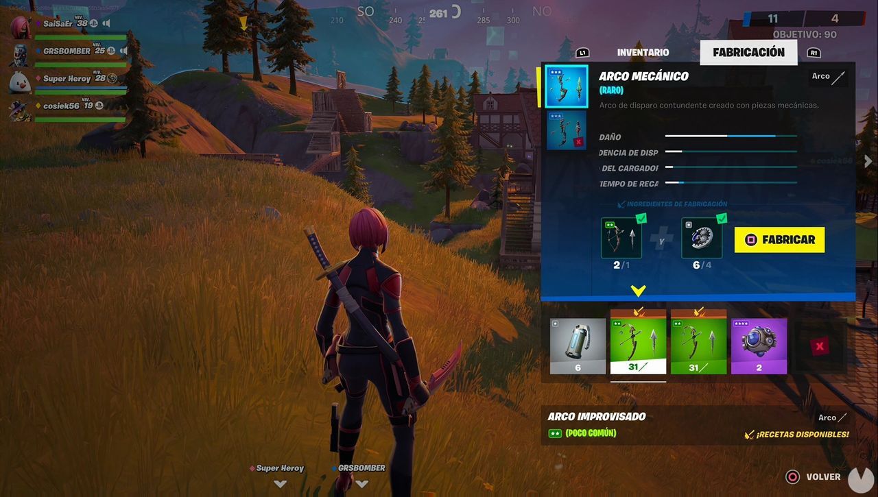 Fortnite: cómo fabricar un arco mecánico, explosivo y de choque