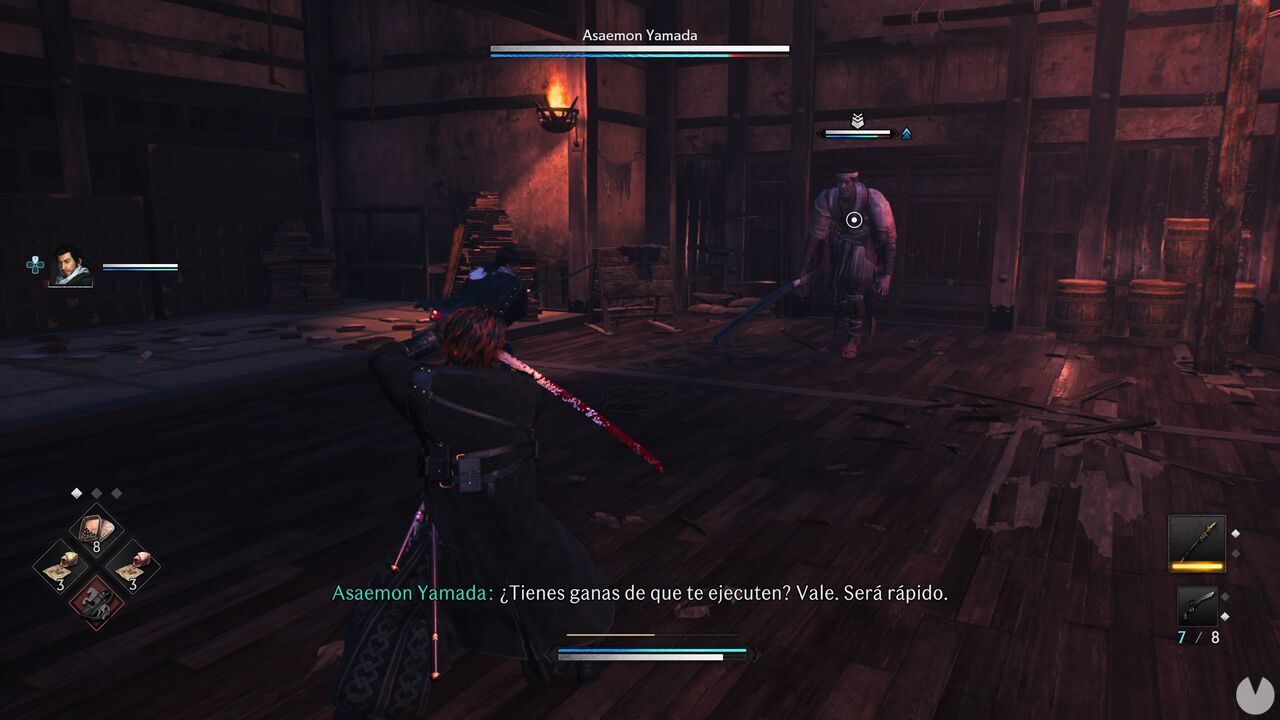 Fuga de la prisión: Shosaku Narasaki al 100% en Rise of the Ronin