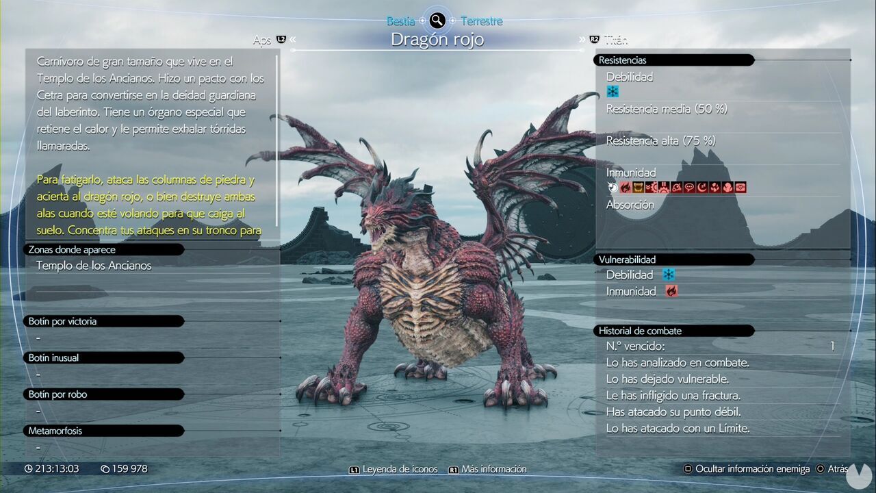 Dragón rojo en Final Fantasy VII Rebirth y cómo derrotarlo