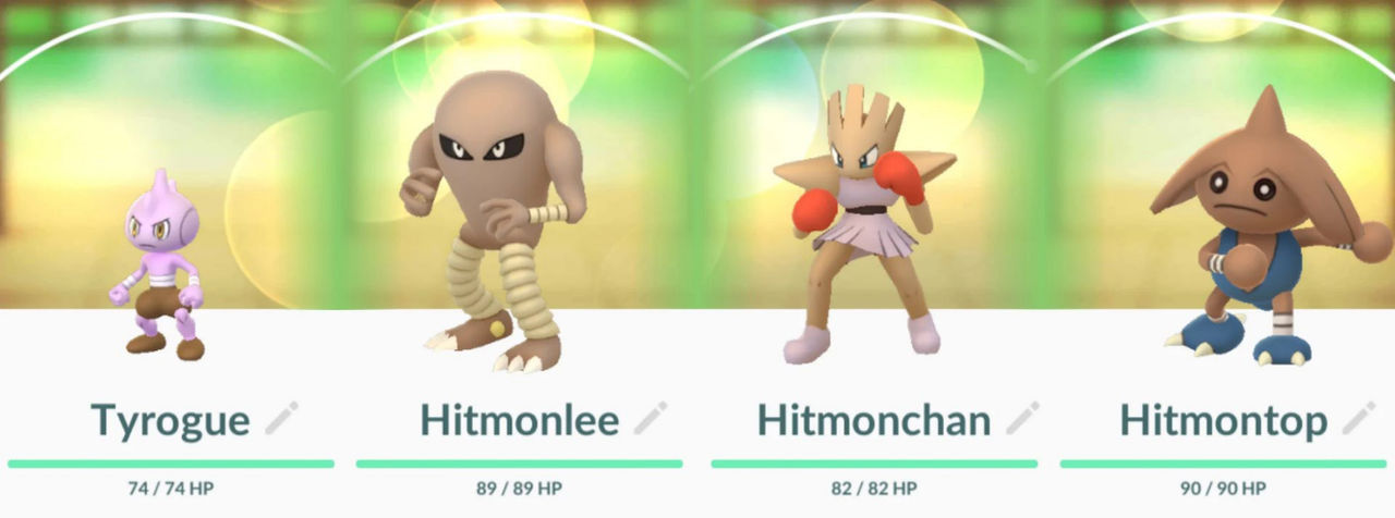 Pokémon GO: Evolucionar a Tyrogue en Hitmonlee, Hitmonchan o Hitmontop