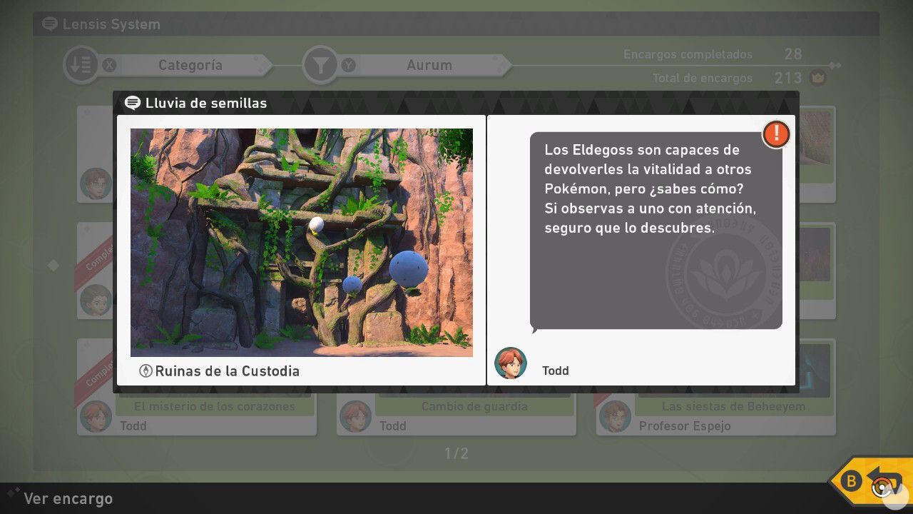 Encargos de Aurum en New Pokémon Snap y cómo completarlos