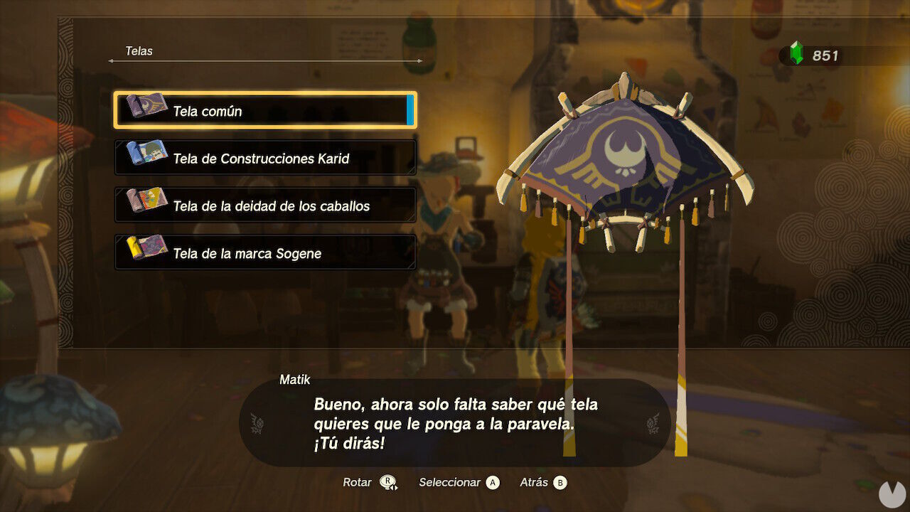 Cómo teñir las armaduras y la paravela en Zelda: Tears of the Kingdom