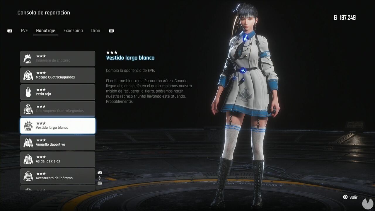 TODOS los trajes en Stellar Blade y cómo conseguirlos