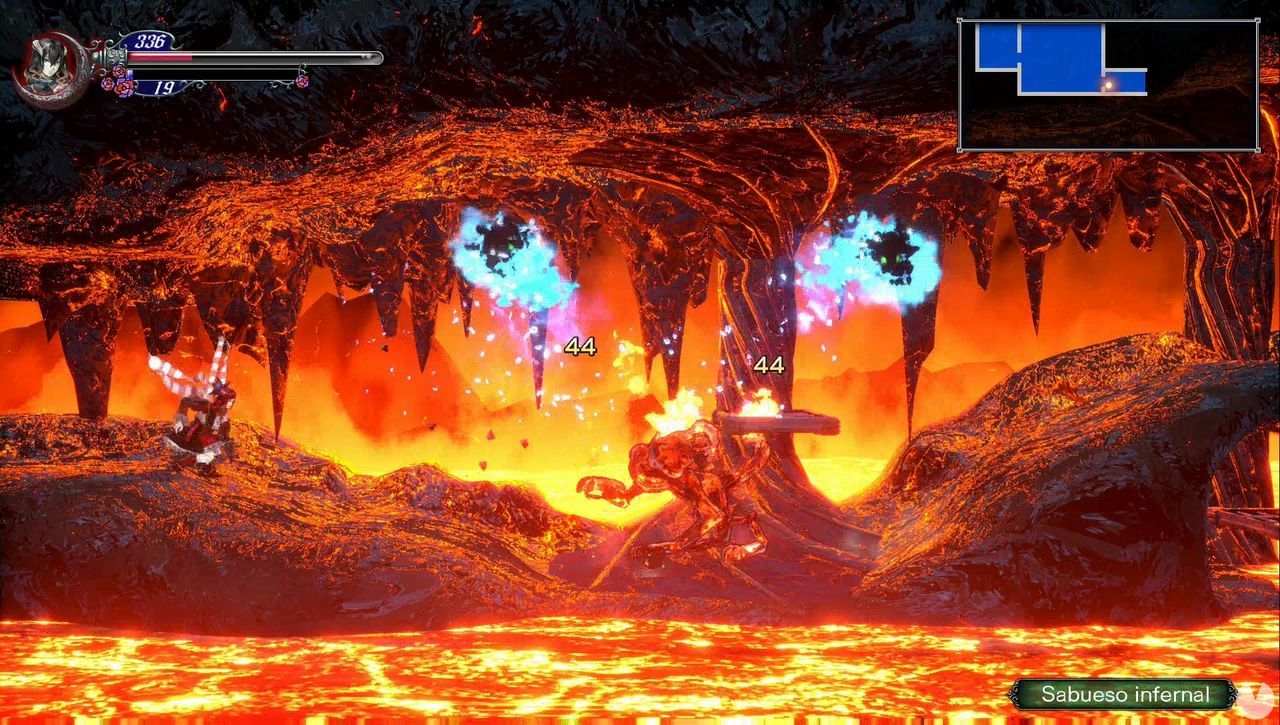 Cueva infernal al 100% en Bloodstained: Ritual of the night
