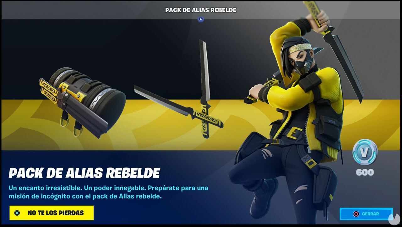 Pack de Alias Rebelde en Fortnite: cómo conseguirlo - Lado.mx