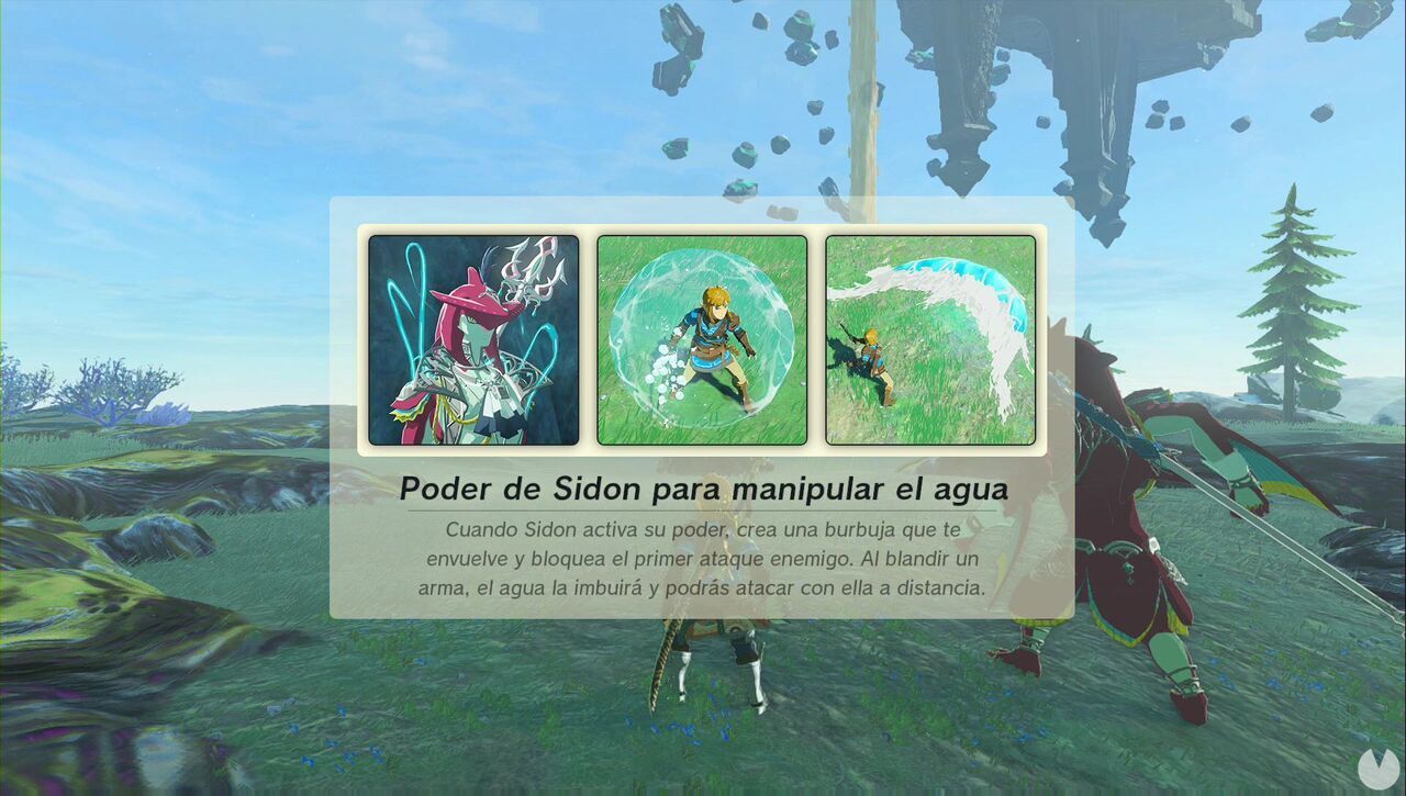 Sidon, en la región de los zora al 100% en Zelda: Tears of the Kingdom