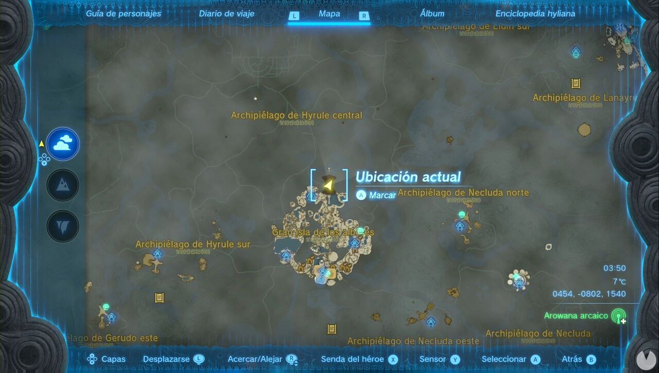 Los albores de la isla al 100% en Zelda: Tears of the Kingdom