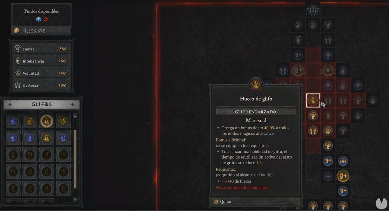 Glifos en Diablo 4: Cómo conseguirlos y mejorarlos