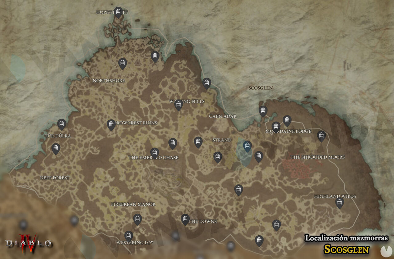 Diablo 4: TODAS las mazmorras - Localización y recompensas