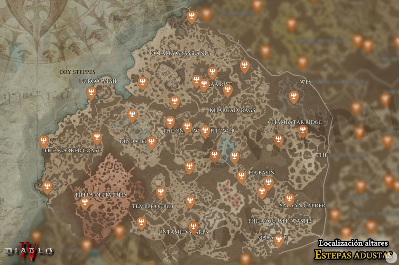 Diablo 4: TODOS los altares de Lilith y recompensas - Localización