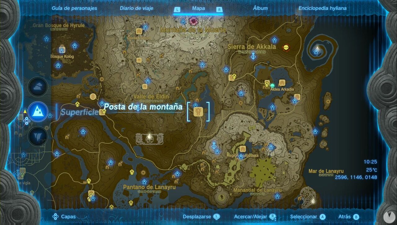 El cuadro de la posta en Zelda: Tears of the Kingdom