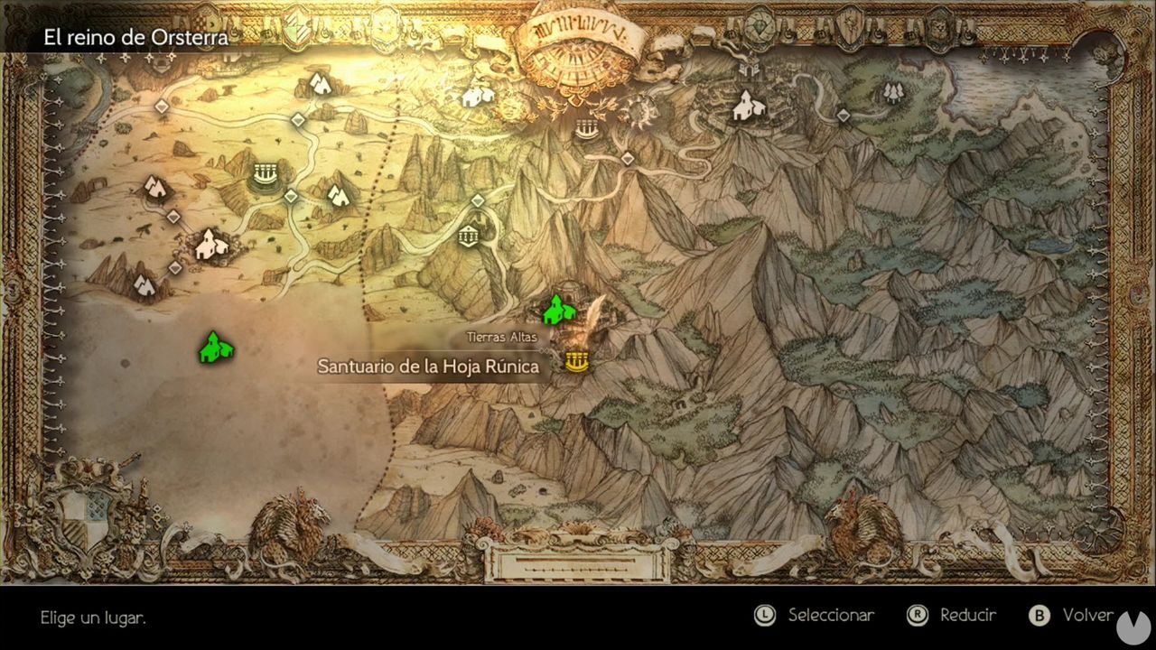 Santuario de la Hoja Rúnica y derrotar a Balogar - Octopath Traveler