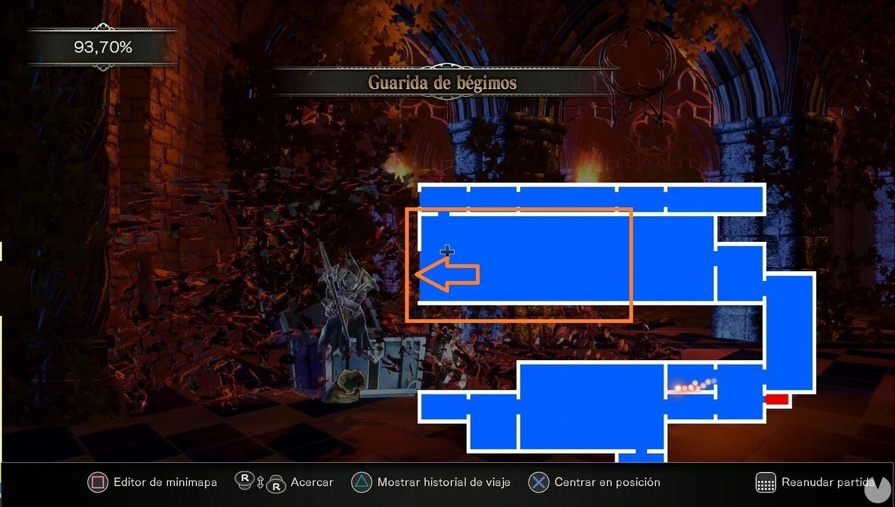 Guarida de los bégimos al 100% en Bloodstained: Ritual of the night
