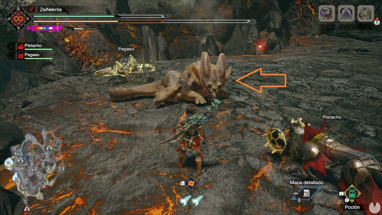 Conseguir Hueso herbívoro grande en Monster Hunter Rise Sunbreak ...