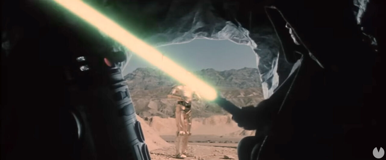 Esta es la escena eliminada de 'El retorno del Jedi' en la que Luke Skywalker fabricaba su sable ...
