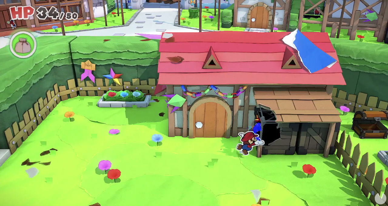 TODOS los agujeros en Villa Toad de Paper Mario The Origami King