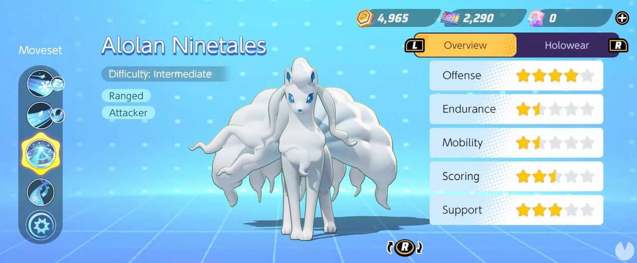 Ninetales de Alola en Pokémon Unite: Mejor build, objetos, ataques y consejos