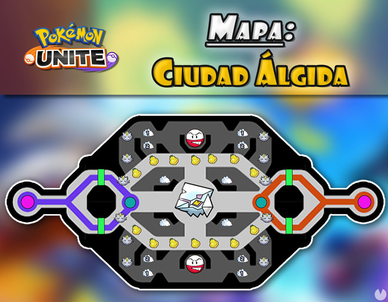 Mapas de Pokémon Unite: Zonas de combate, características y detalles