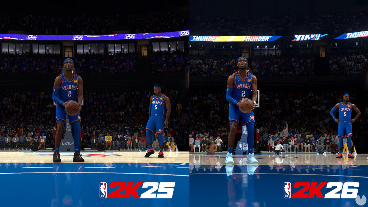 NBA 2K26 vs NBA 2K25: 2K muestra en una comparativa las espectaculares ...