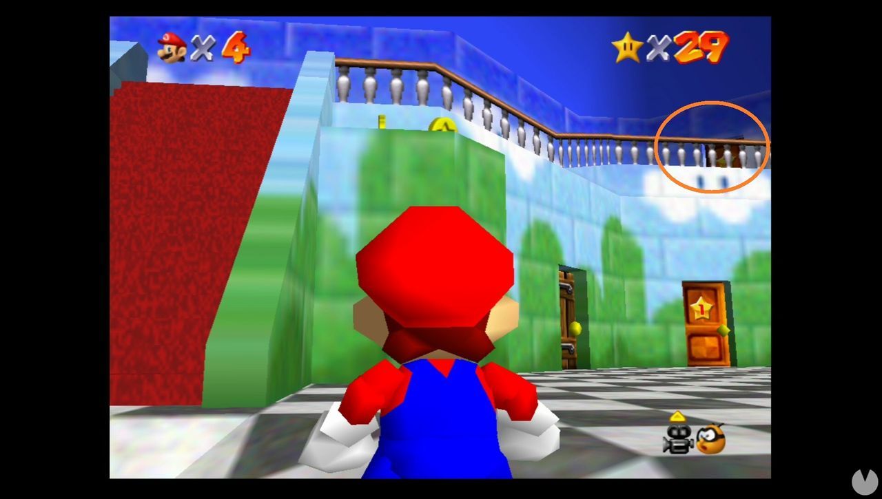 Castillo de Peach en Mario 64: Estrellas y 100%