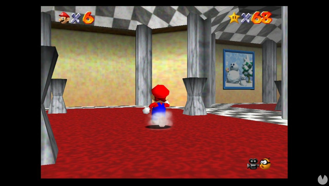 Mundo 10: Snowman's Land en Super Mario 64 - estrellas y 100%