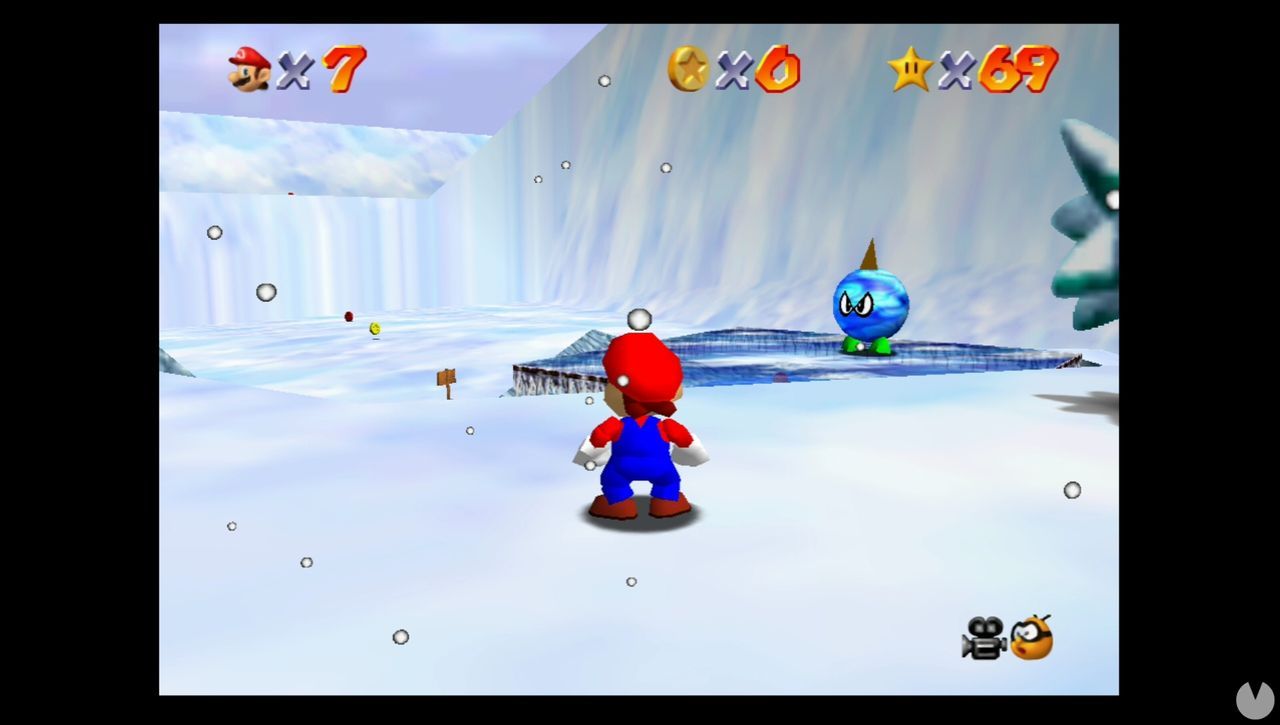 Mundo 10: Snowman's Land en Super Mario 64 - estrellas y 100%