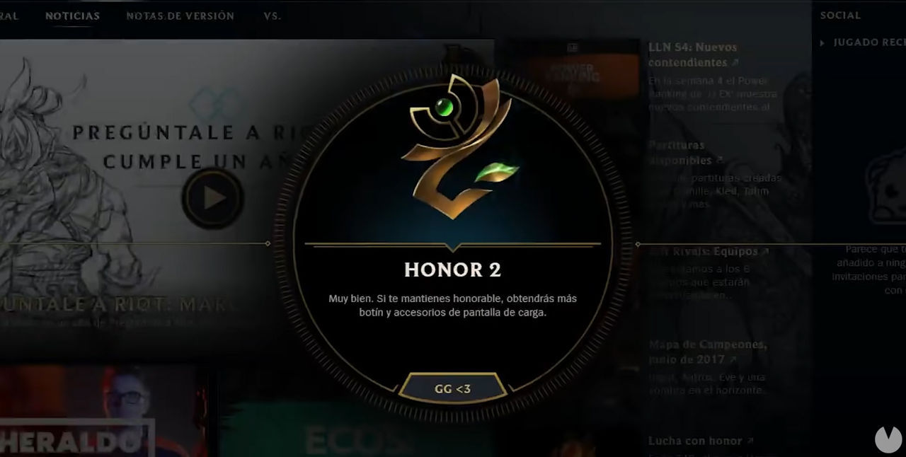 League of Legends: Cómo recuperar/subir honor y sus recompensas