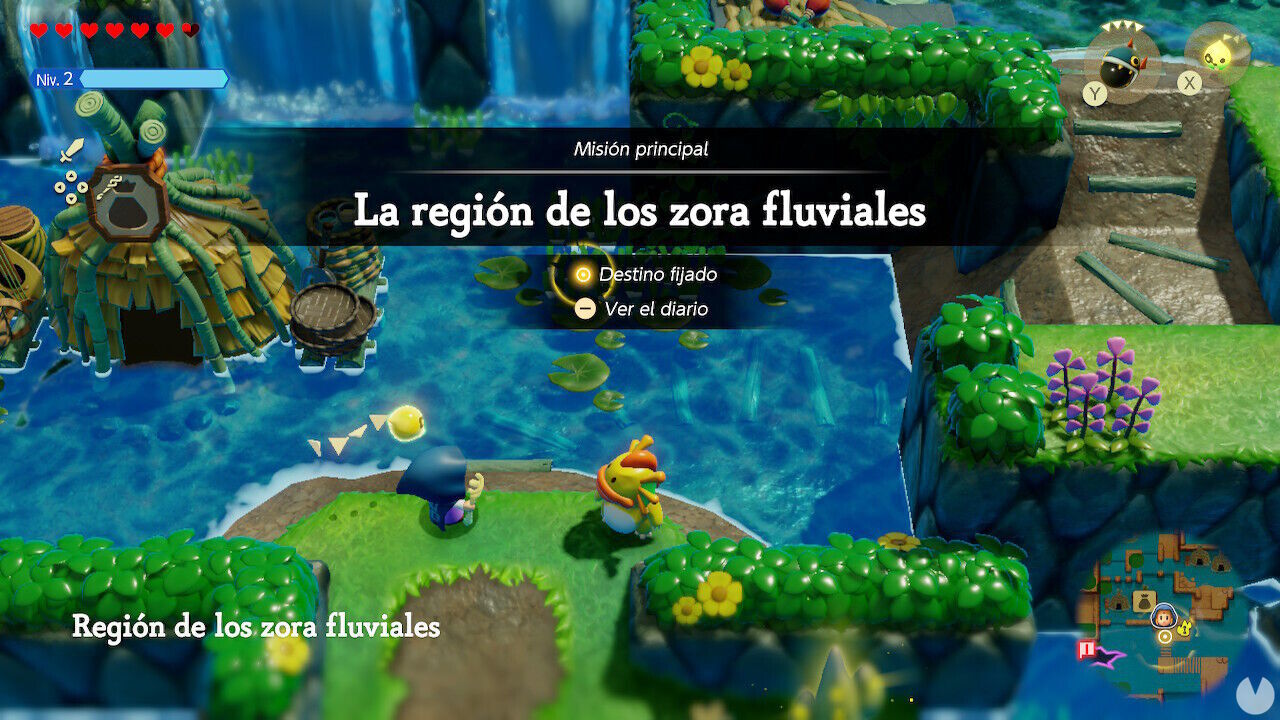 La región de los zora fluviales en The Legend of Zelda: Echoes of Wisdom